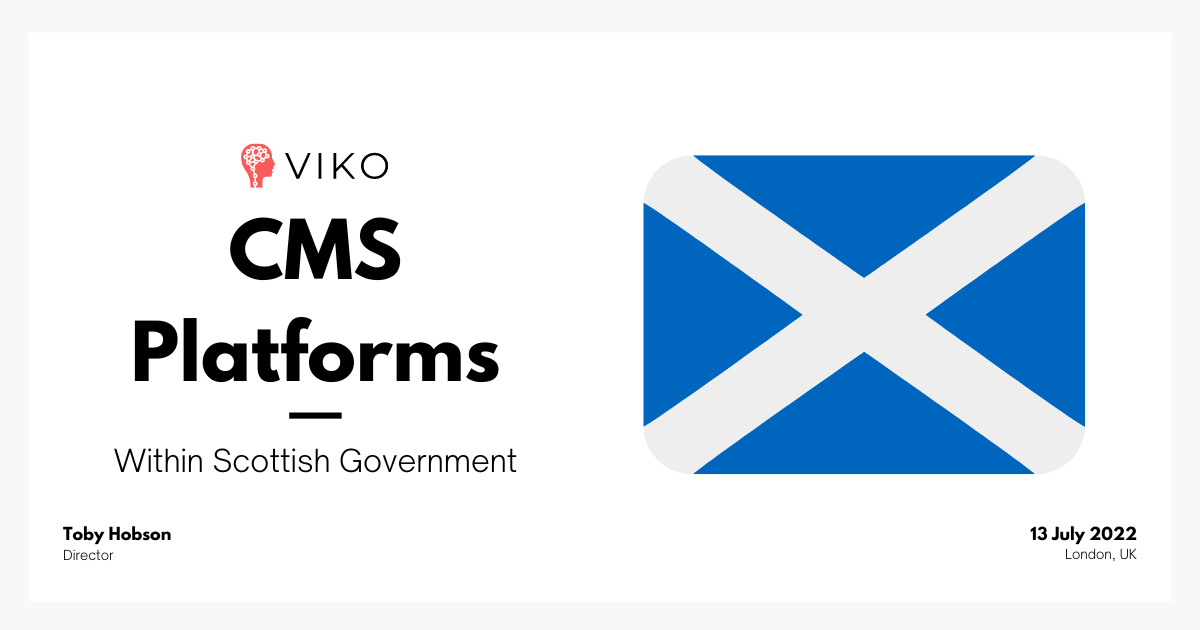 Scottish Government CMS | Platform usage by department